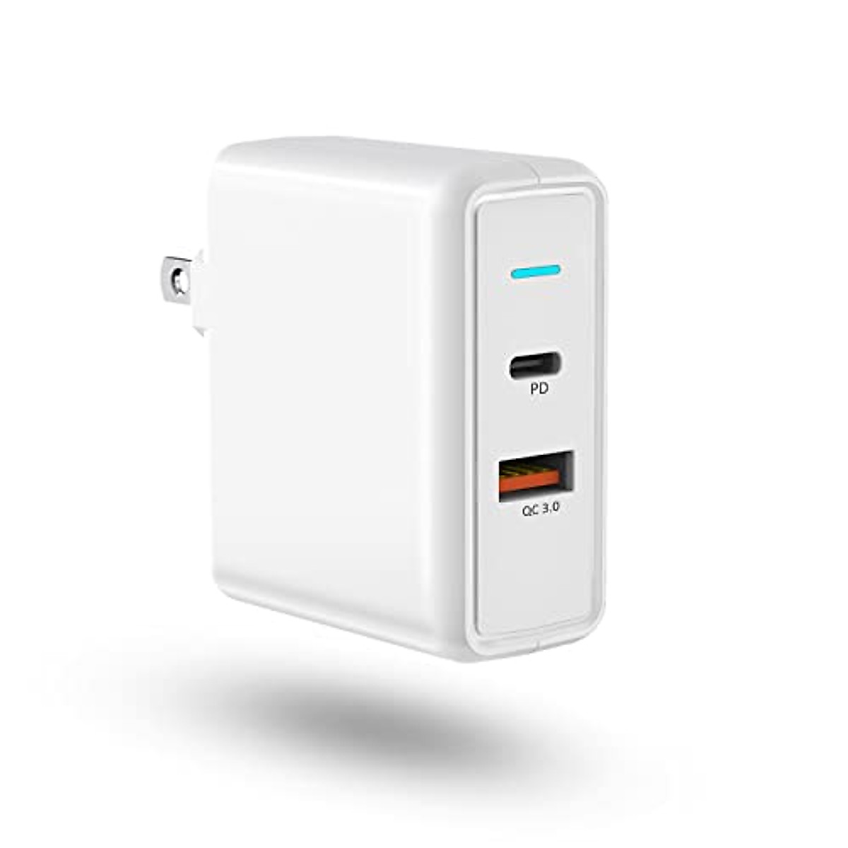 LINTYLE USB C Charger 36W 2 Port USB A + USB C Fast Charger Power Adapter Plug Wall Charger Fast Charging Phone Charger Block for iPhone, Samsung, LG and Other Smartphone (White)