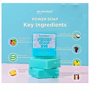 2 Bars SevenDays by Her Skin POWER SOAP for Face & Body, 80g