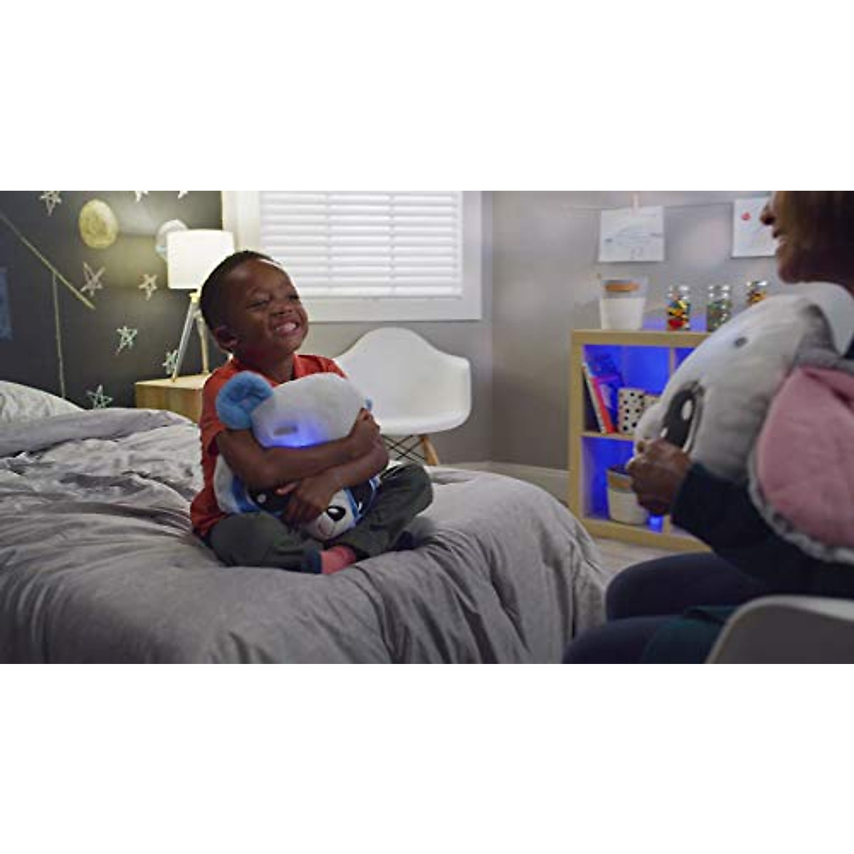 Lullabrites Monkey Pillow- Soothing Plush Animal that Lights Up with Many Colors and Sings Lullabies! A Night Light, and Friend All in One!