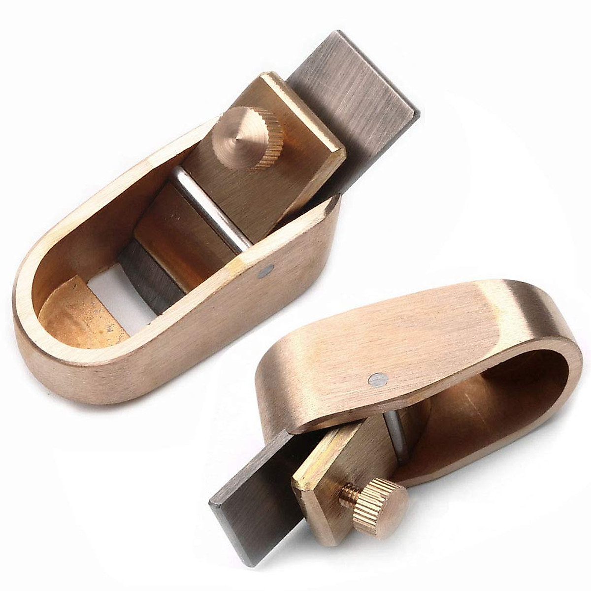 Jiayouy 5 PCS Micro Bronze Violin Thumb Planer Set 8-16 mm Blade Width for DIY Violin Viola Cello Wooden Instrument Gold