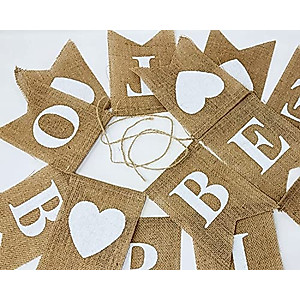 Shimmer Anna Shine Bride To Be Burlap Banner and Hearts Burlap Banner for Bridal Shower, Bachelorette, Engagement and Wedding Party Decorations