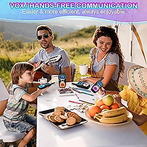 Wishouse Walkie Talkies for Kids Adults Long Range Rechargeable,Birthday Gift for 4-12 Year Old Girls Boys,Camping Gear Toys with Flashlight,SOS Siren,NOAA Weather Alert,VOX,22 Channels,Easy to Use