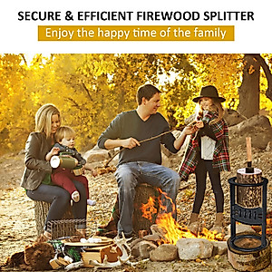 young master Kindling Splitter, Cast Steel Wood Splitter, Heavy Duty Double-Blade Maul Firewood Splitter, High-Impact Manual Log Splitter Wedge One-Piece Molding Wood Splitting Tool for Home