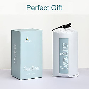 LLanCL Cooling Blankets for Hot Sleepers - Cool Like Ice Cream Lightweight Blanket for Summer with Double Side Cold, Cooling Comforter, Quilt, Fabric for Bed (King Size 90" x 108" Blue & Grey)