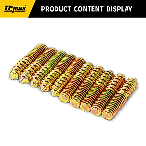 10 Pack 5/16-18 x 1-1/2 Inch Hanger Bolts Double Headed Bolts Self-Tapping Screw Hanger Bolts for Furniture (5/16-18" x 1-1/2")