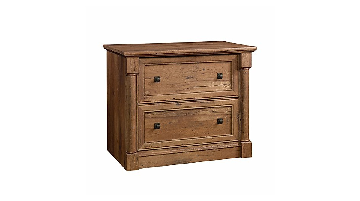 Sauder Palladia Library & File Cabinet: Vintage Oak Home Office