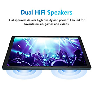 10.1 Inch Tablet, Tablet PC 5G WiFi US Plug 100-240V Support 4G LTE for Kids Watching for Android 12.0 (Blue)