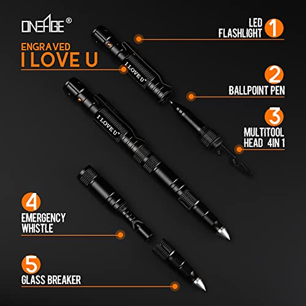 Gifts for Him Boyfriend Husband,Christmas Stocking Stuffers for Men,"I LOVE U"Multitool Pen Gift Set,Anniversary Birthday Valentines Fathers Day Gift Ideas for Him