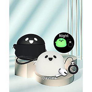 2 Packs Cute Luminous Ghost Face for AirPods Pro 2nd Generation Case Cover 2022 Released Silicone Accessories Set Kit for AirPods Pro 2 Gen Charging Case, Cartoon 3D Funny for AirPods Pro 2 Case
