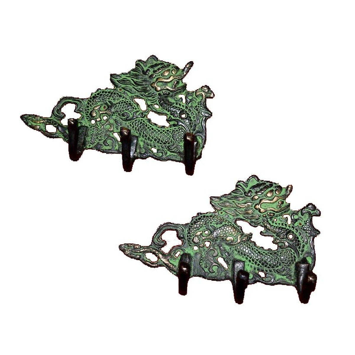 Uniquebazar4u Brass Dragon Wall Hook Handiscrafts Flying Dragon Wall Clothes Hanging Hook