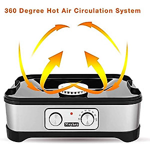 8-Tray Food Dehydrator Machine - BPA-Free Drying System with Nesting Tray for Home Kitchen - Perfect for Preserving Beef Jerky, Wild Food, and Fruit & Vegetables (Button Control)