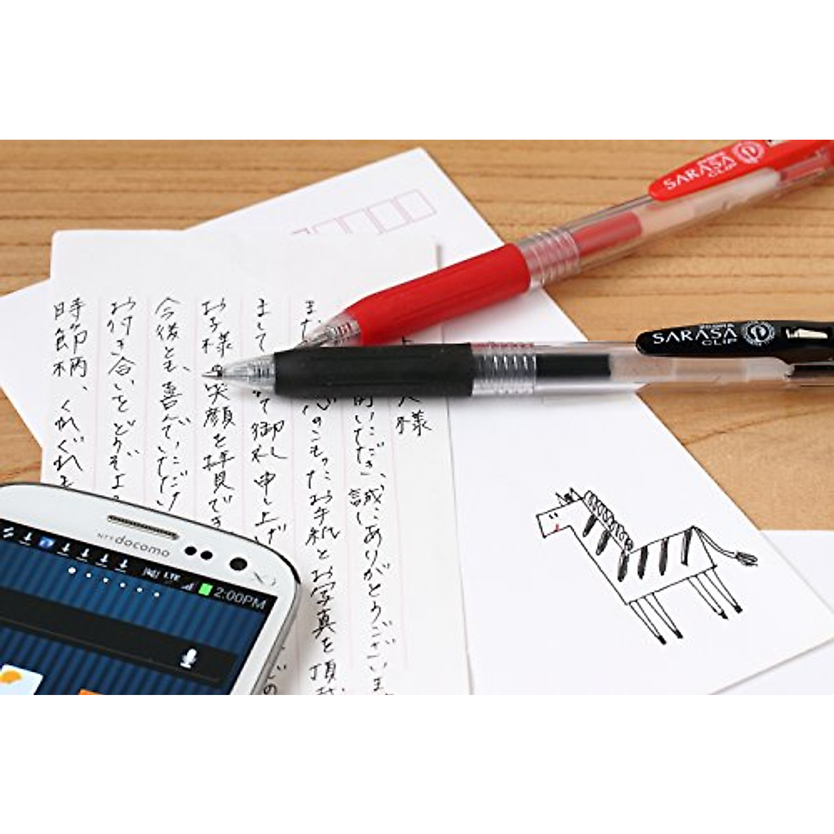 ZEBRA Sarasa Clip Gel Ink Ballpoint Pen, 0.4mm, 10 Color Set (JJS15-10CA)