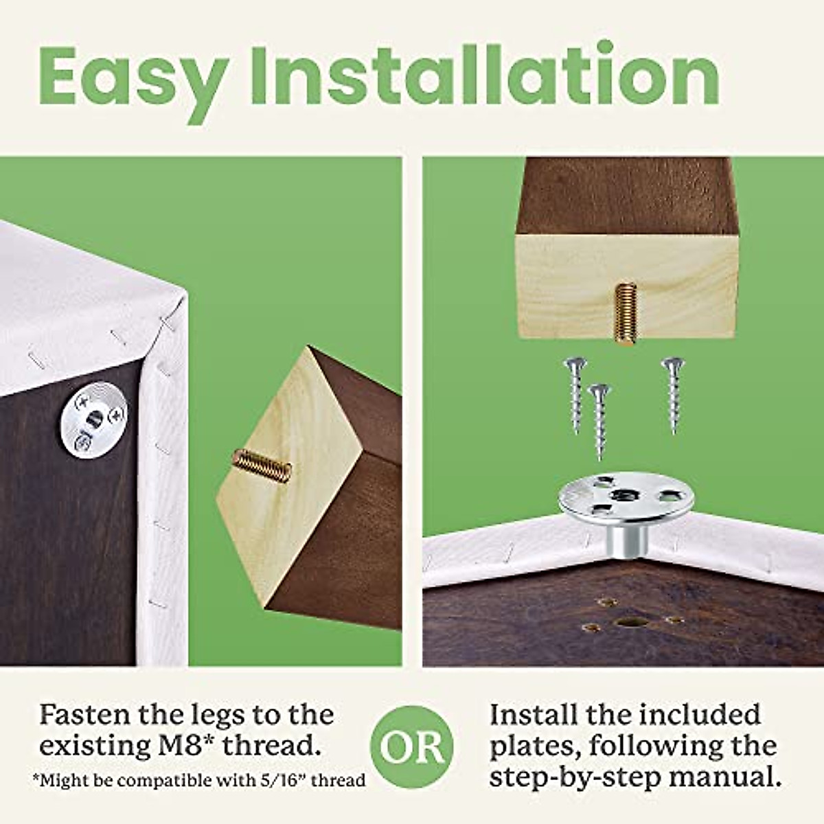 Tarox 5 Inch Wood Furniture Legs Set of 4 | Couch Legs | Chair Legs Replacement Legs Furniture | Sofa Legs Set of 4 Sofa feet | Wooden Furniture feet | Bed Legs | Couch feet Leg | Patas para muebles