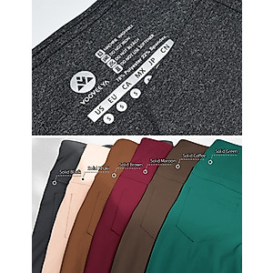 VOOVEEYA Jeggings for Women High Waist, Leggings with Pockets Tummy Control Plus Size Stretchy Jeans Leggings 7/8 (Charcoal-XL)