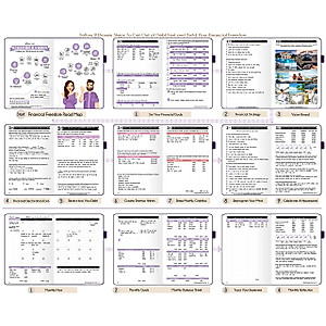 Financial Planner, Monthly Budget Planner and Monthly Bill Organizer - 12 Month Journey to Financial Freedom, Monthly Budget Book Planner, Money Saving Book a Budgeting Planner or Finance Planner