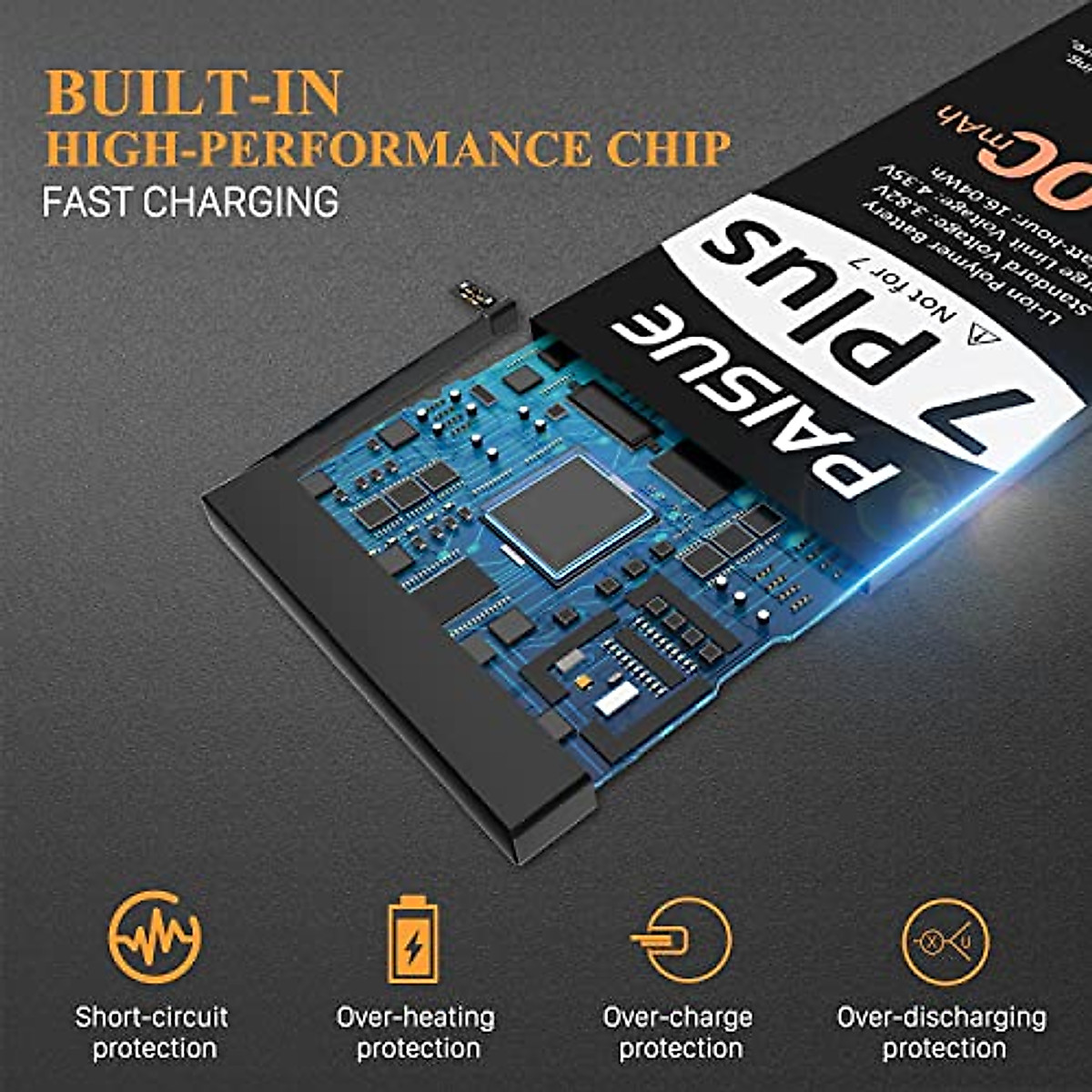 Battery for iPhone 7 Plus, Upgraded 4600mAh High Capacity Replacement Battery, New 0 Cycle Li-ion Battery for 7 Plus A1661 A1784 A1785 with Complete Repair Tool Kit and Instruction