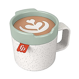 Fisher-Price Baby Toy Rattle A-Latte Coffee Cup Teether for Infant Sensory Play Ages 3+ Months