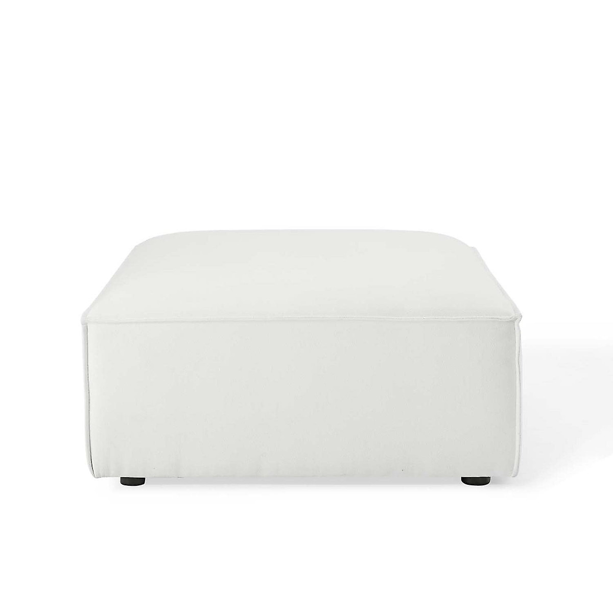Modway Restore Upholstered Fabric Sectional Sofa Ottoman in White, 41.5 x 35 x 16.5