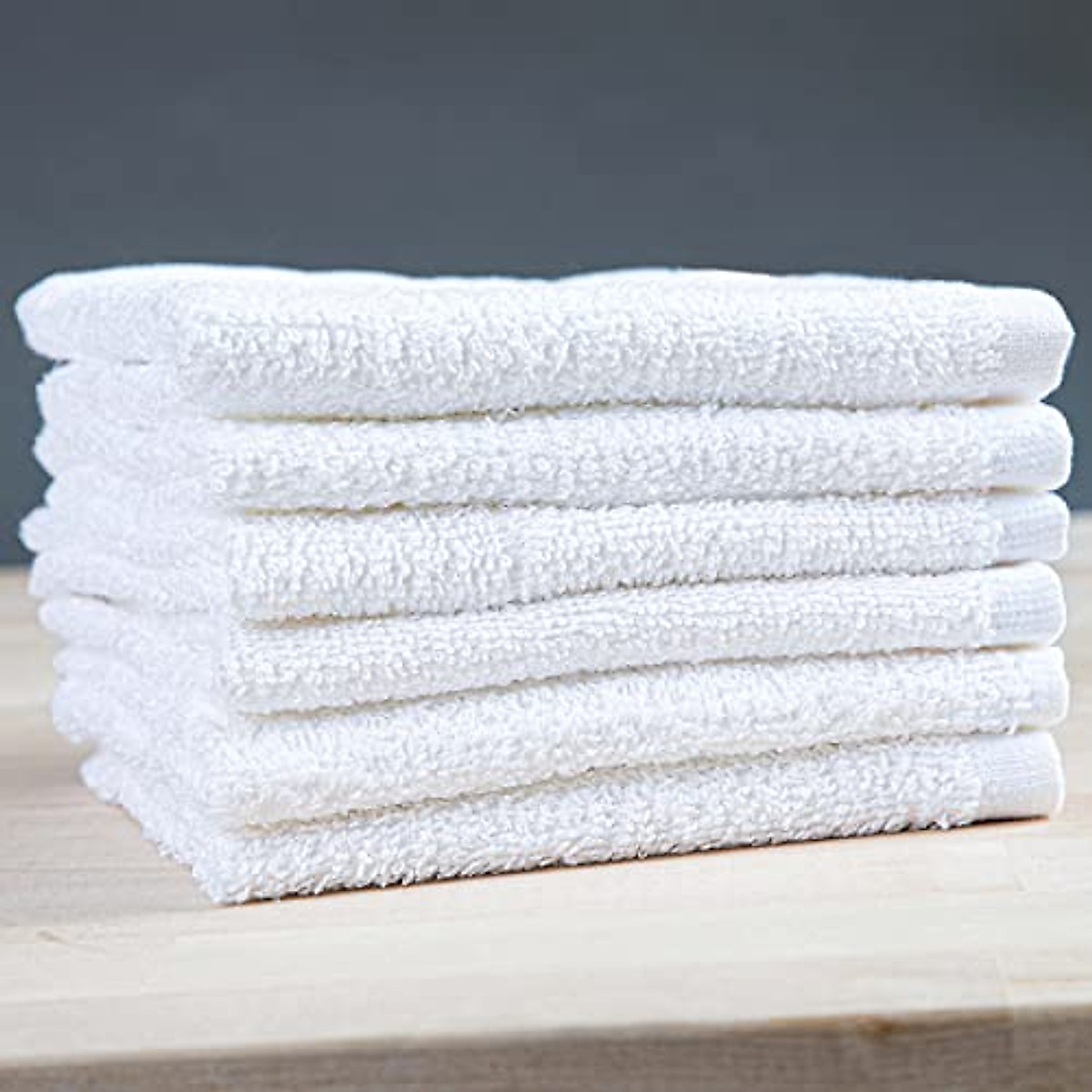Arkwright Eclipse White Irregular Washcloths - Bulk Case Pack of 300 - Perfect wash Cloth Towels for Home, Kitchen, Bathroom, Hotel, Spa, Resort -1 Lb/Doz