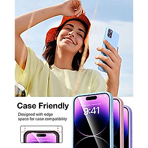 EGV 3 Pack Screen Protector for iPhone 14 Pro Max 6.7-inch, 9H Hardness iPhone 14 Pro Max Tempered Glass Cover With Align Frame, Clear Protective Glass Screen, Case Friendly, Easy Install, Bubble Free