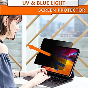 ZOEGAA NEW Privacy Screen Protector Compatible with iPad Pro 12.9 (2021 & 2020 & 2018), Anti-Spy,Anti-Scratch Compatible with iPad Pro 12.9 Privacy Screen Protector