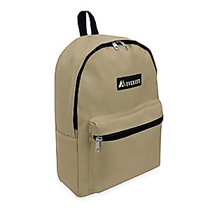 Everest Luggage Basic Backpack, Khaki, Medium
