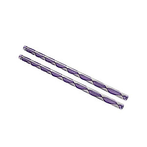 Fielect Dark Purple Twisted Line Acrylic Round Rod Standard Plexiglas Tolerance Lightweight for DIY 10mm Diameter 250mm Height 2Pcs