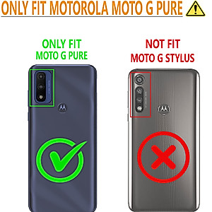 Moto G Pure Case, Motorola G Pure Case, [with Tempered Glass Screen Protector Include], Circlemalls Military Grade 12 ft Shockproof Cover Built in Kickstand and Belt Clip Holster -Dark