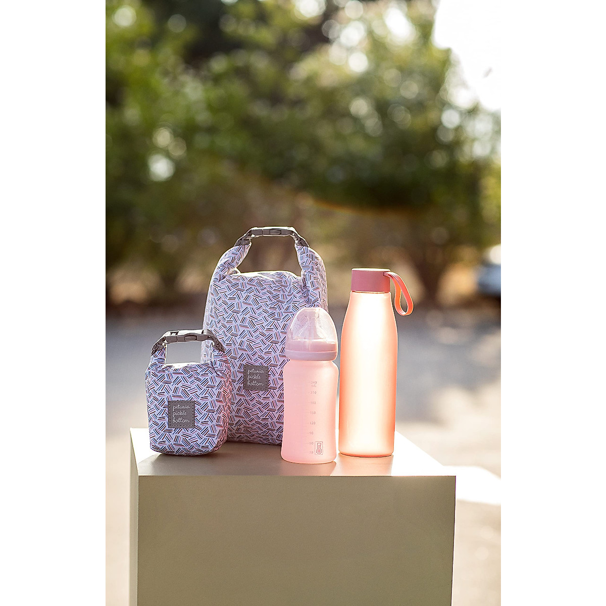 Petunia Pickle Bottom | Double Baby Bottle Holder | Baby Bottle Cooler Insulated & Reusable | Perfect for on The go Moms and Dads | Celebration