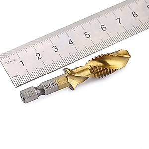 Angoily Holiday Candy Dish Precision Drill Bits 6pcs Tap Drill Bit Hex Shank Drill Bits Drill Bits Hex Shank Stubby Drill Bits Drilling Tool Complex HSS Drill Bits Mini Wooden Tongs