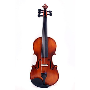 5 String Viola 16 inch Maple Wood Back Spruce Wood Top Ebony Wood Fingerboard & Tailpiece & Chin Rest Full size Viola with Bow and Backpack (5 String 16 inch)
