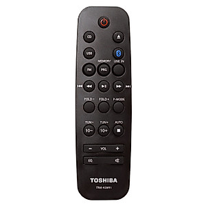 Toshiba TY-ASW91 Micro Component Speaker System: Wireless Bluetooth Speaker Sound System with FM, USB & CD, AUX Input, LED Display and Remote Control