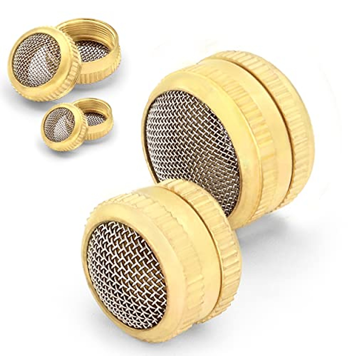 Ultrasonic Cleaner Baskets for Small Parts | Set of 2 Ultrasonic Parts Cleaner Basket with Screw Lock | Brass Body Stainless Steel Mesh Jewelry Steam Cleaner for Jewelry & Watch Parts | by MaxoPro