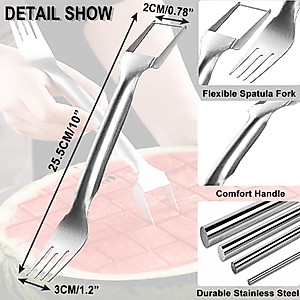 Watermelon Cutter - Watermelon Cutter Slicer Tool & Watermelon Fork 2-In-1, Stainless Steel Cut Watermelon Knife Melon Cutter Slicer, Cantaloupe Cutter for Home Party Camping Kitchen Gadget -1Pcs