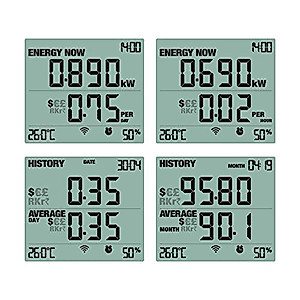 Efergy True Power Meter - Measures Voltage and Phase for Higher Accuracy No Wi-Fi Required.