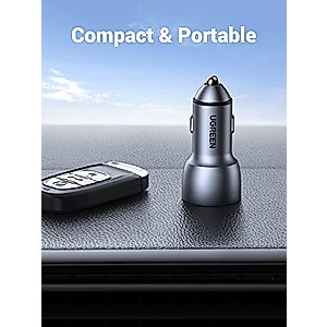 UGREEN USB Car Charger Adapter 36W - Dual USB Car Charger Fast Charging, Cigarette Lighter Adapter Compatible with iPhone 14/13/12/11/SE/XR/X/XS, Galaxy S22/S21/S20/S10/Note 20, Pixel 5/4/3