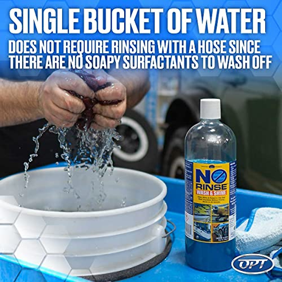 Optimum No Rinse Wash and Shine - ONR Car Wash, 1 Gallon, New Formula Version 5, Safe on Paint, Coatings, Wraps, and Interior, Rinseless Wash provides an Eco Friendly Car Wash Option
