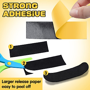 100 Pcs Fingerboard Foam Grip Tape Black Fingerboard Grip Tape 36 x 110 mm Foam Grip Tape for Fingerboards Adhesive Fingerboard Stickers Non Slip Foam Pro Grip Tape for Fingerboards Skateboard