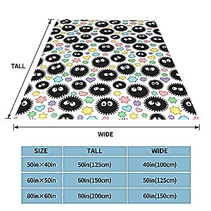 Soot Sprites & Candies Ultra-Soft Micro Fleece Blanket for Couch/Living Room/Warm Winter Cozy Plush Throw Blankets for Adults Or Kids 60"x50"
