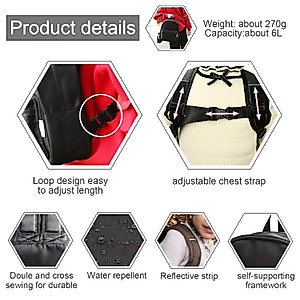 BIGHAS Lightweight Mini Kids Backpack with Chest Strap For Preschool Kindergarten Boys and Girls 3-6 Years Old 21 colors (Black)