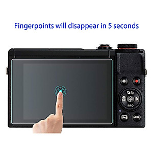 HUIPUXIANG Screen Protector for Canon EOS M200 DSLR Camera (for Accessories) with Hot Shoe Cover Tempered Glass Film 0.3mm High Definition 9H Hardness Anti-Scrach Anti-Fingerprint Anti-Dust[3 Pack]