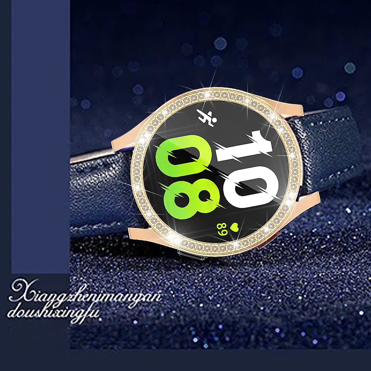 Wugongyan Screen Protector Case Compatible with Samsung Galaxy Watch 5 & Galaxy Watch 4 40mm 44mm Soft TPU Bling Diamond Case (7 Colors, 40mm)