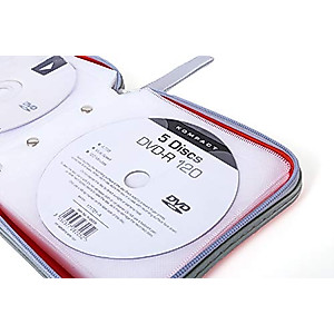 Home Wing Durable CD Case, DVD Storage for Movies on DVD Collection Red