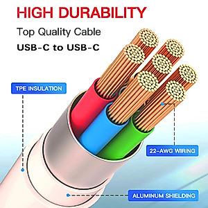 GKW iPhone 15 Plus Cord USB-C Cable 6ft Certified for iPad Air/iPad/iPad Pro/iPad Mini/iPhone 15 with USB-C Port,White 1Pack, GS-W20A0938