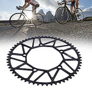 130 BCD Chainring, Aluminium Alloy Bicycle Narrow Wide Chainring Bike Chain Wheel Crank Plates Chainwheel 50T 52T 54T 56T 58T Accessories Repair Spare Parts Single Disc Sprocket for Road Mountain Bike