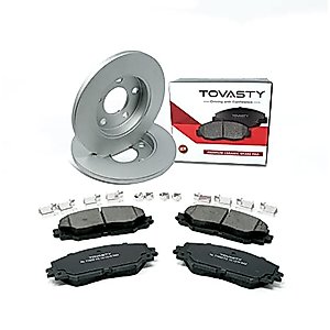 [Rear] TOVASTY Brake Pads and Rotors Kit for Mazda MX-5 Miata 2006-2020 E-Coated [BKC0299]