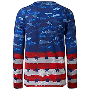 BASSDASH Men’s UPF 50+ Camo Fishing Shirt Quick Dry Long Sleeve Kayaking Hiking T-Shirts