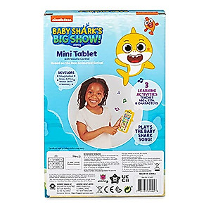 WowWee Baby Shark's Big Show! Mini Tablet for Kids – 123 and ABC Learning Toys for Toddlers – Kids Tablets (Handheld)