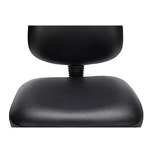 OFM, Black Straton Vinyl Office Chair With Lumbar Support, Adjustable Back & Seat Height, 250lb Max Weight With Wheels for Computer/Desk, Mid Back