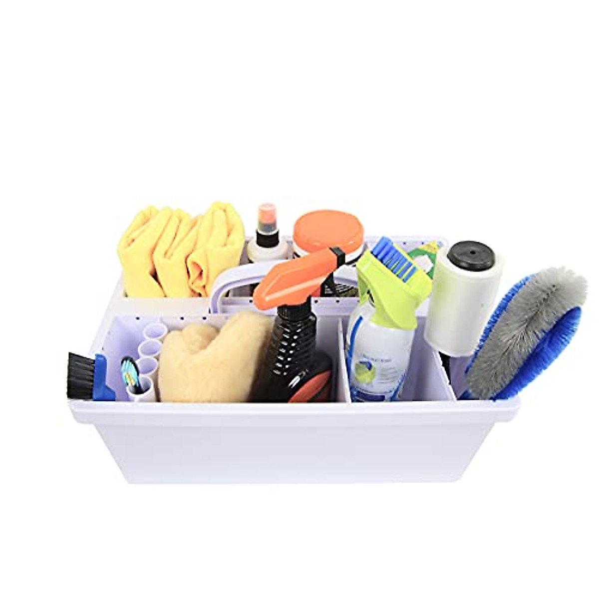 KOOTOO CUSTOMIZABLE ORGANIZER CONTAINER, with UNIQUE DIVIDERS that can be arranged to fit the space you need to store everyday items upright. SCHOOL SUPPLIES, PET SUPPLIES, CRAFTS or CLEANING AND MORE